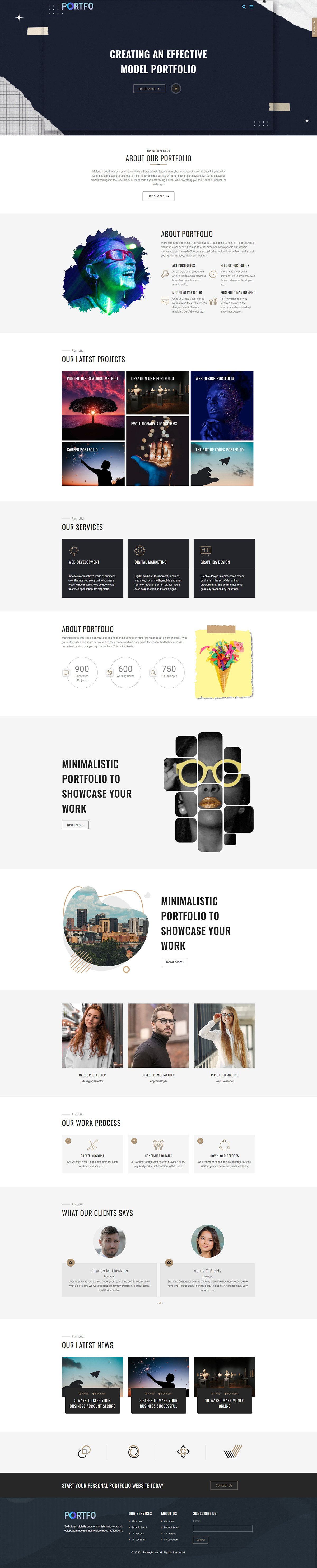 Portfolio Theme by Pennyblack Templates